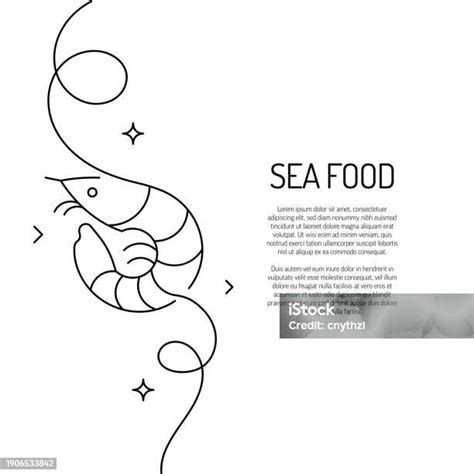 바다 음식 아이콘의 연속 선 그리기입니다 손으로 그린 상징 벡터 일러스트 레이 션 라인아트에 대한 스톡 벡터 아트 및 기타 이미지 라인아트 해산물 프론 해산물