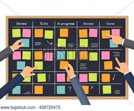 Scrum Task Board Vector Photo Free Trial Bigstock