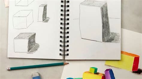 Drawing An Easy D Cube Step By Step With Shading YouTube
