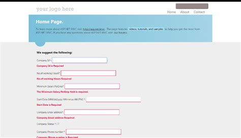Model Validation In Aspnet Mvc