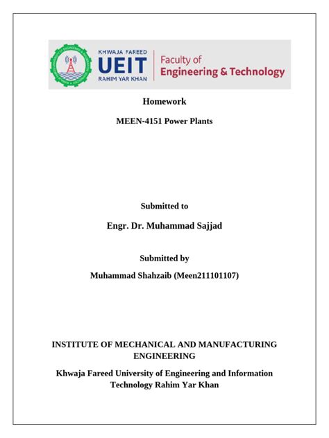 Power Plant Assignment Complete Pdf Applied And Interdisciplinary