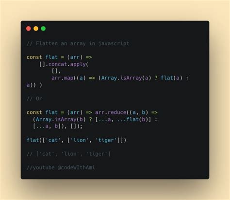 Javascript Tip 24 Flatten An Array Amir Khan