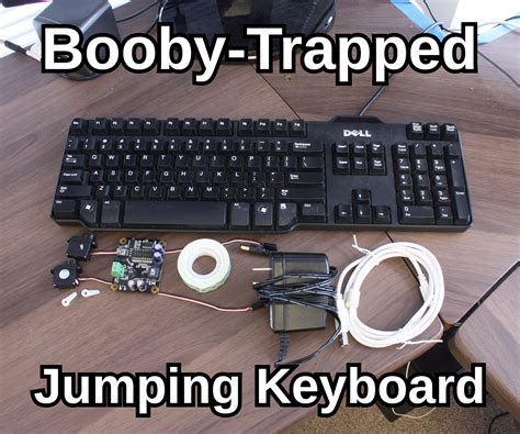 Booby Trapped Jumping Keyboard Prank 7 Steps Instructables