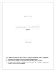 Mod Docx Module Activity Principles Of Freight Forwarding INTL C Professor Feb