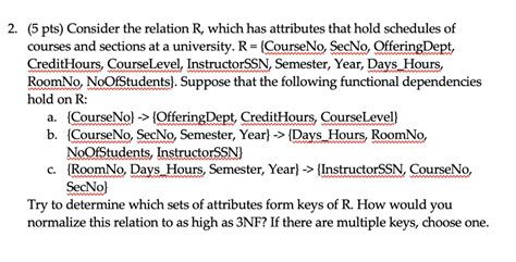 solved 5 pts consider the relation r which has attributes