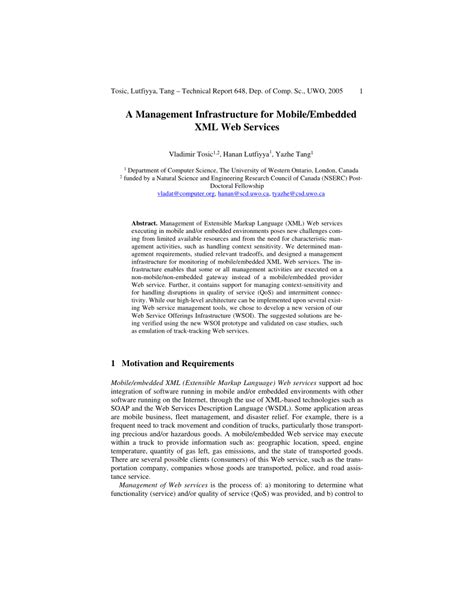 Pdf A Management Infrastructure For Mobileembedded Xml Web Services