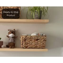 Floating Shelf with Hidden Metal Brackets 14 L x 8 D Natural Höfina