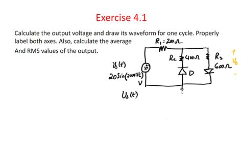 Solved Exercise Calculate The Output Voltage And Draw Its Chegg