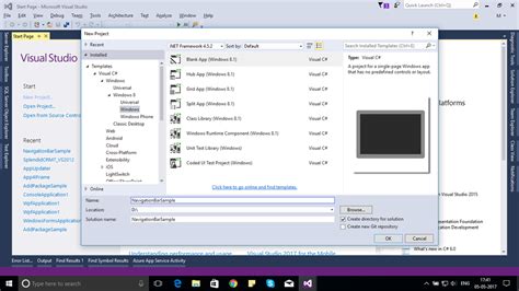 Top Navigation Bar Using Xaml