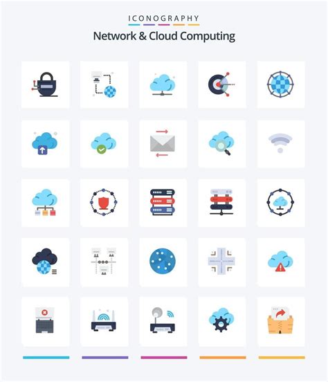 Creative Network And Cloud Computing 25 Flat Icon Pack Such As Data