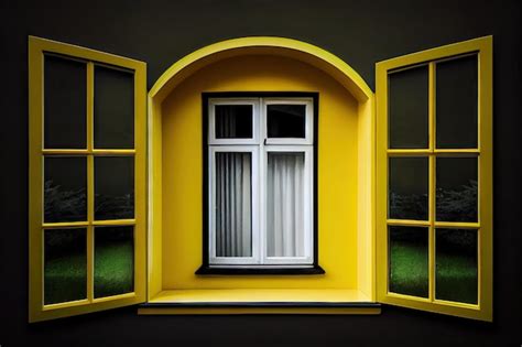 premium ai image long yellow plastic windows profile for window in