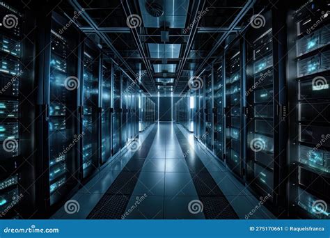 Modern Data Center Stock Illustration Illustration Of Information 275170661
