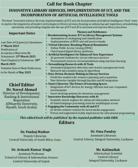 Call For Book Chapter Dr Avinash Kumar Singh