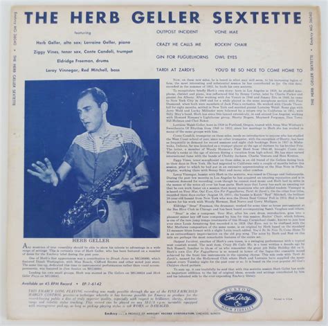 The Herb Geller Sextette ‎ The Herb Geller Sex
