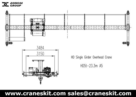 5 Ton Single Girder Overhead Crane For Sale Uzbekistan