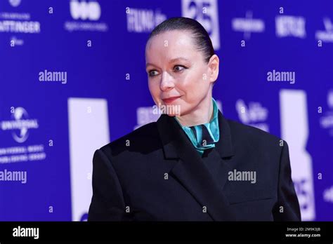 Samantha Morton Poses For Photographers Upon Arrival For The British Independent Film Awards