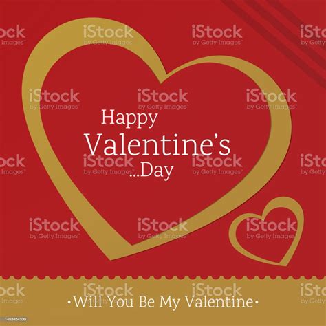 해피 발렌타인 데이 컨셉의 인사말 카드에는 빨간색 흰색 금색 분홍색 종이 하트와 배경에 액자가 있습니다 귀여운 사랑 판매 배너 또는 포스터 벡터 일러스트레이션 2월에 대한