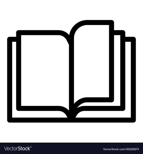Open Notebook Icon Outline Style Royalty Free Vector Image