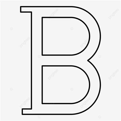 Outline Icon Of Uppercase Greek Beta Symbol In Capital Font Vector Illustration Text Isolated