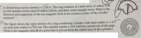 Solved A Closed Loop Carries Current I A The Loop Chegg