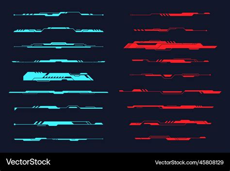 Cyber Tech Divider Bars Royalty Free Vector Image