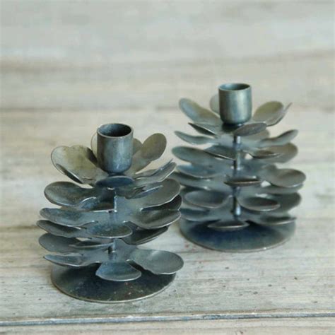 Pine Cone Taper Candle Holder Closet And Botts