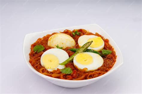 Asado De Huevo O Huevo Indio Masala Curry Huevo Rojo Picante Asado