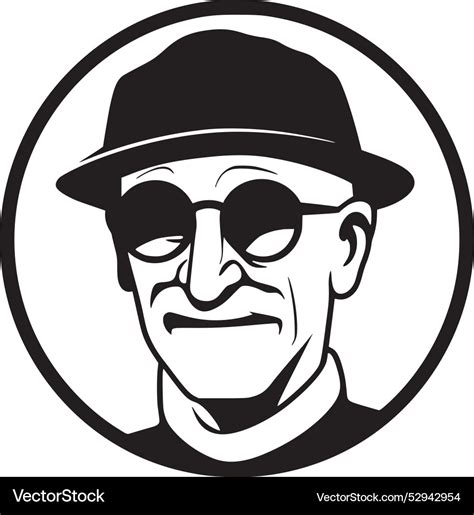 Papa Black And White Isolated Icon Royalty Free Vector