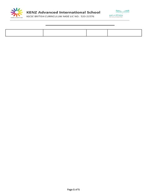 G5 Maths Revision Worksheet Pdf