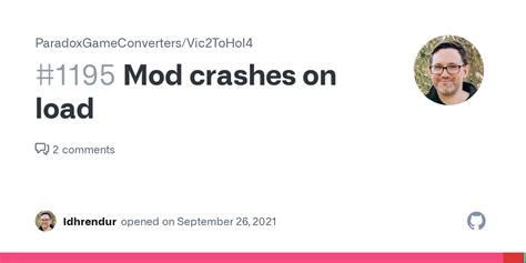 Mod Crashes On Load · Issue 1195 · Paradoxgameconvertersvic2tohoi4 · Github