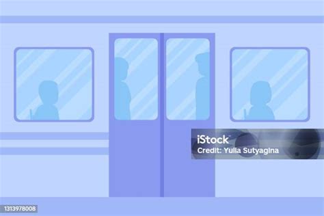 외부 교통 지하철 버스 또는 내부에 실루엣 사람들이 기차 사람들은 대중 교통으로 여행합니다 차량에 탑승한 승객 벡터 플랫 일러스트레이션 버스에 대한 스톡 벡터 아트 및 기타