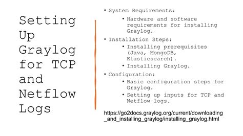 Open Source Tcp Or Netflow Log Server Using Graylog Pptx Computer