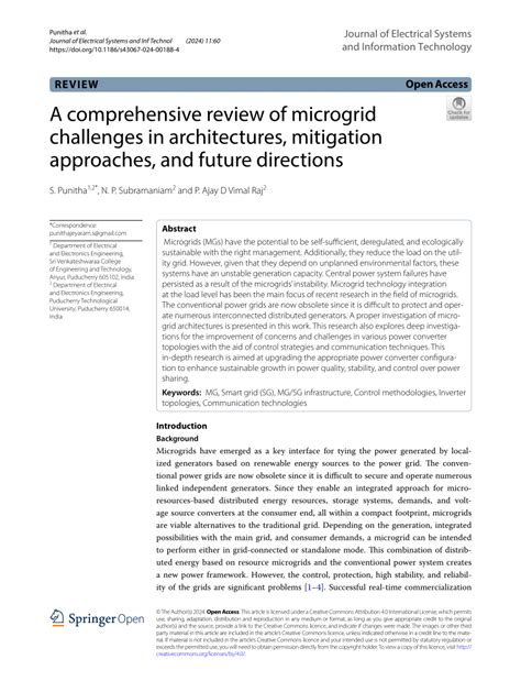 Pdf A Comprehensive Review Of Microgrid Challenges In Architectures