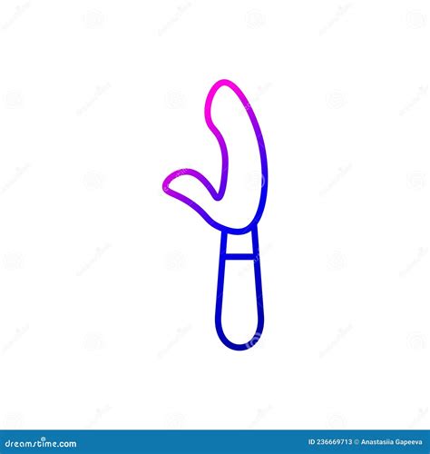 Penis Simulator Outline Icon Adult Toy In Sex Shop Purple Gradient