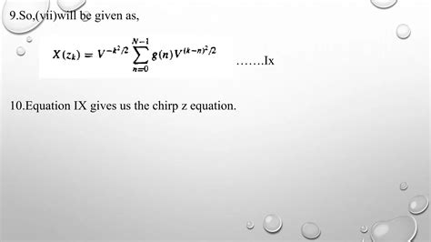 Chirp Z Algorithm 1 Pptx Physics Science