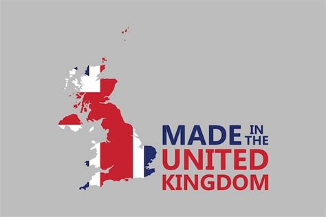 Hecho En El Reino Unido Con Mapa Del Reino Unido Producto De Gran