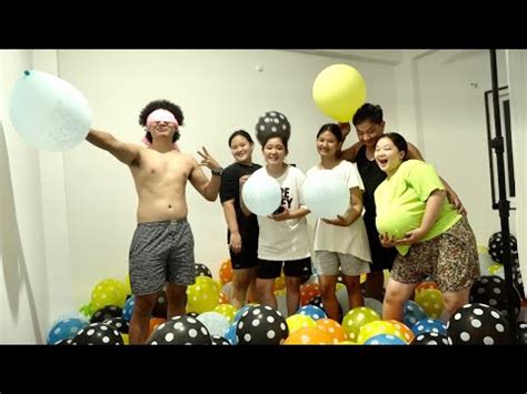 Blindfold Balloon Challenge 🤣 - YouTube
