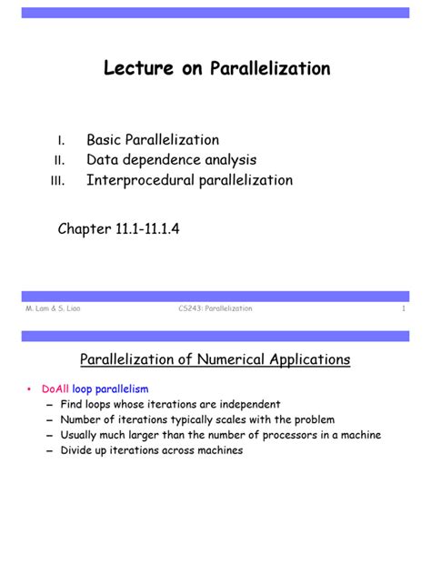 L14 Parallelization Pdf Parallel Computing Linear Programming