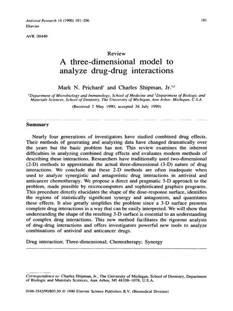 A Three Dimensional Model To Analyze Drug Drug Interactions Pdf Enzyme Inhibitor Matrix