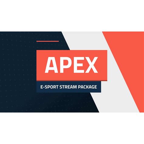 Apex E Sport Package Stream Overlay Screen Theme Widget Theme STREAMLABS OBS OBS Studio