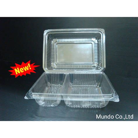 กล่องพลาสติกใส ฝาล็อค Ff31 กล่องบราวนี่กล่องใส่ขนม1ชิ้น หรือ P23 แพ็คละ