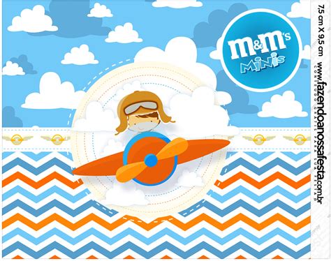 Mini Mem Menino Aviador Fazendo A Nossa Festa