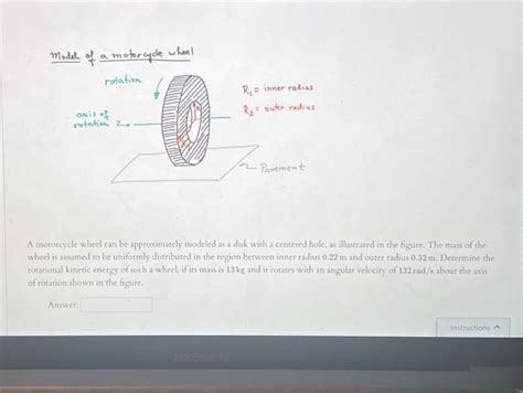 Solved A Motorcycle Wheel Can Be Approximately Modeled As A