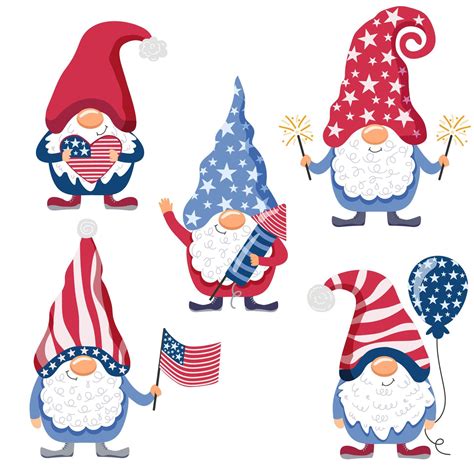 Gnomes Are Patriots Of The Usa Gnomes Celebrate The 4th Of July