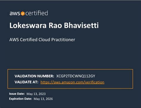 Lokeswara Rao Bhavisetti On Linkedin Tcs Awscertification