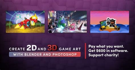humble software bundle game art and design with blender and photoshop