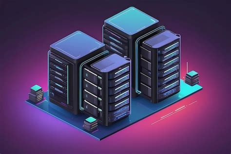 Database Server Isometric Icon Premium Ai Generated Image