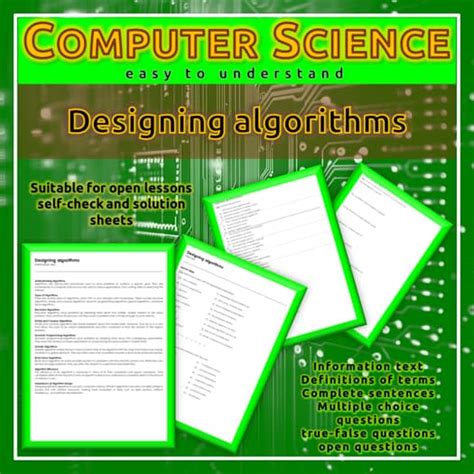 Easy Computer Science Designing Algorithms Infotext Exercises