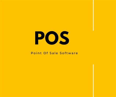 Point Of Sale Pos Software