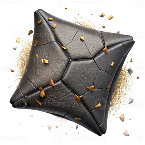 Impressive Classic Cracked Leather Texture With Black Tones Isolated